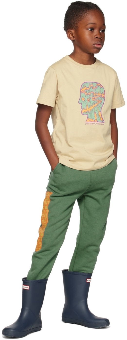 Brain Dead Kids Tan Split Planes T-Shirt Brain Dead