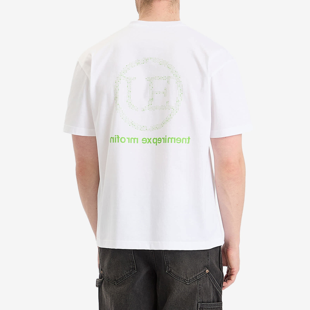 Uniform Experiment Men's Code Logo T-Shirt in White Uniform Experiment