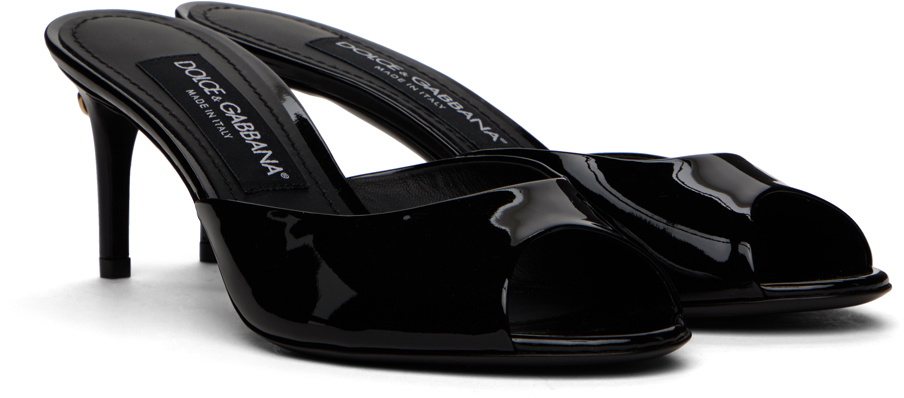 Dolce&Gabbana Black Patent Leather Mules Dolce & Gabbana