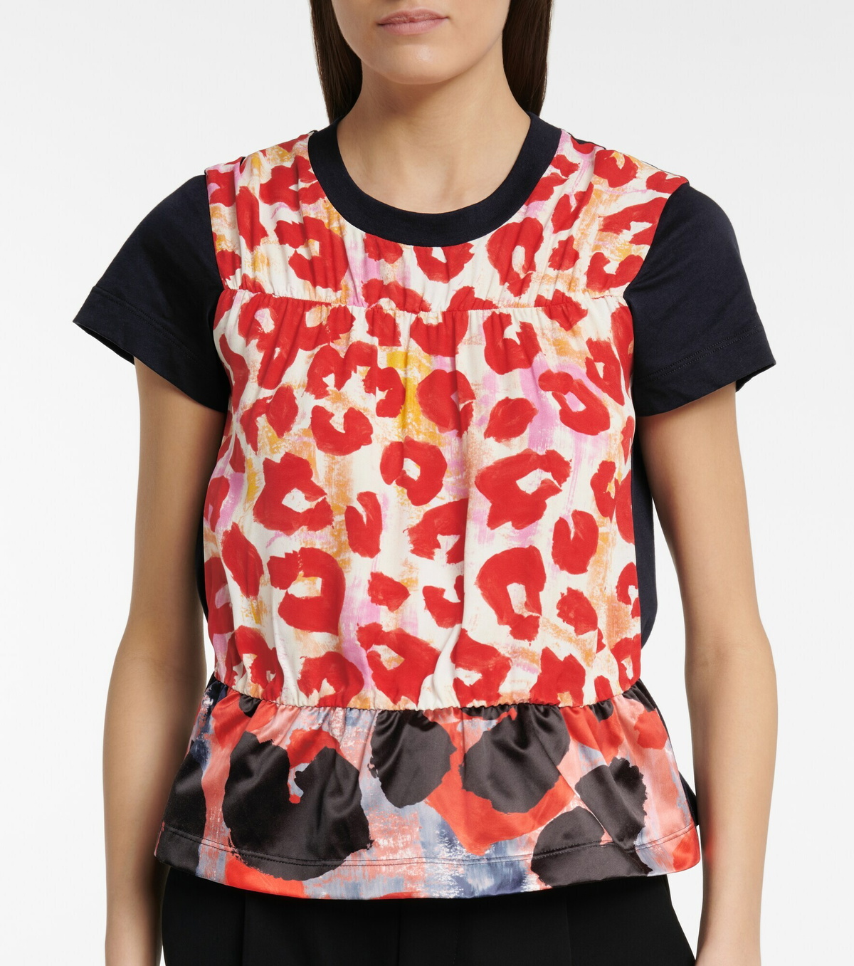 Marni - Leopard-print peplum T-shirt Marni