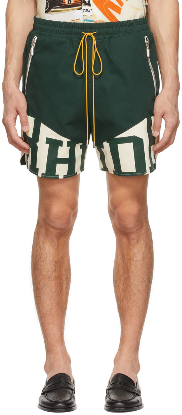 Rhude Green Cotton Shorts Rhude