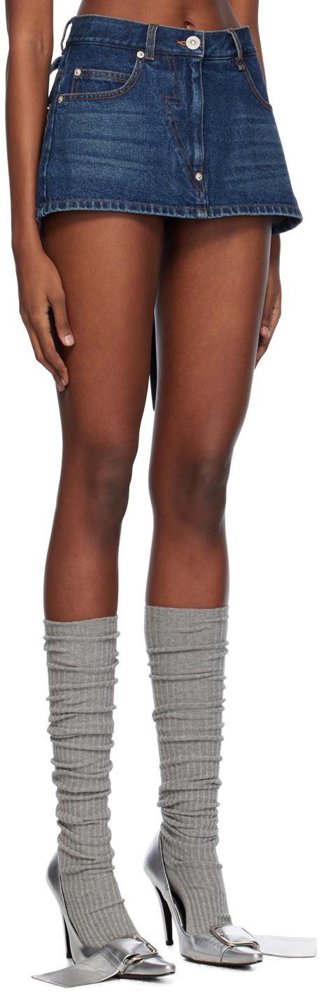 Pushbutton Blue Apron Denim Skort Pushbutton