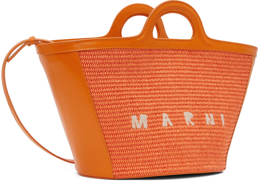 Marni Orange Small Tropicalia Tote Marni