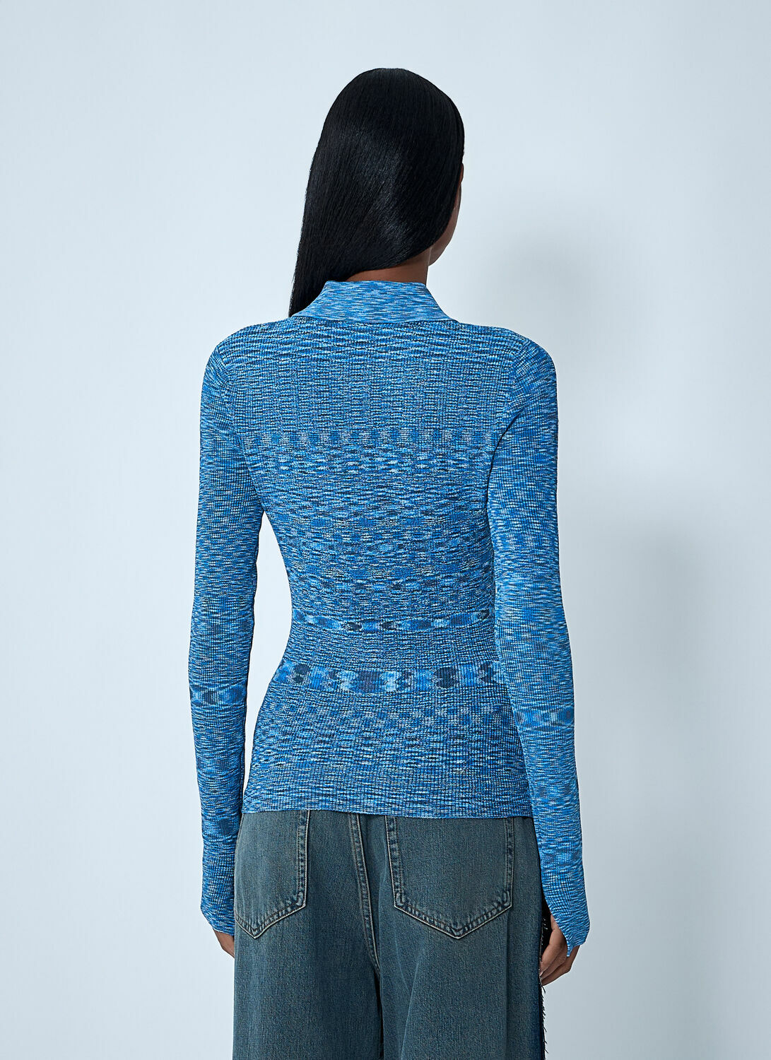 GANNI Space-Dyed Polo Sweater GANNI