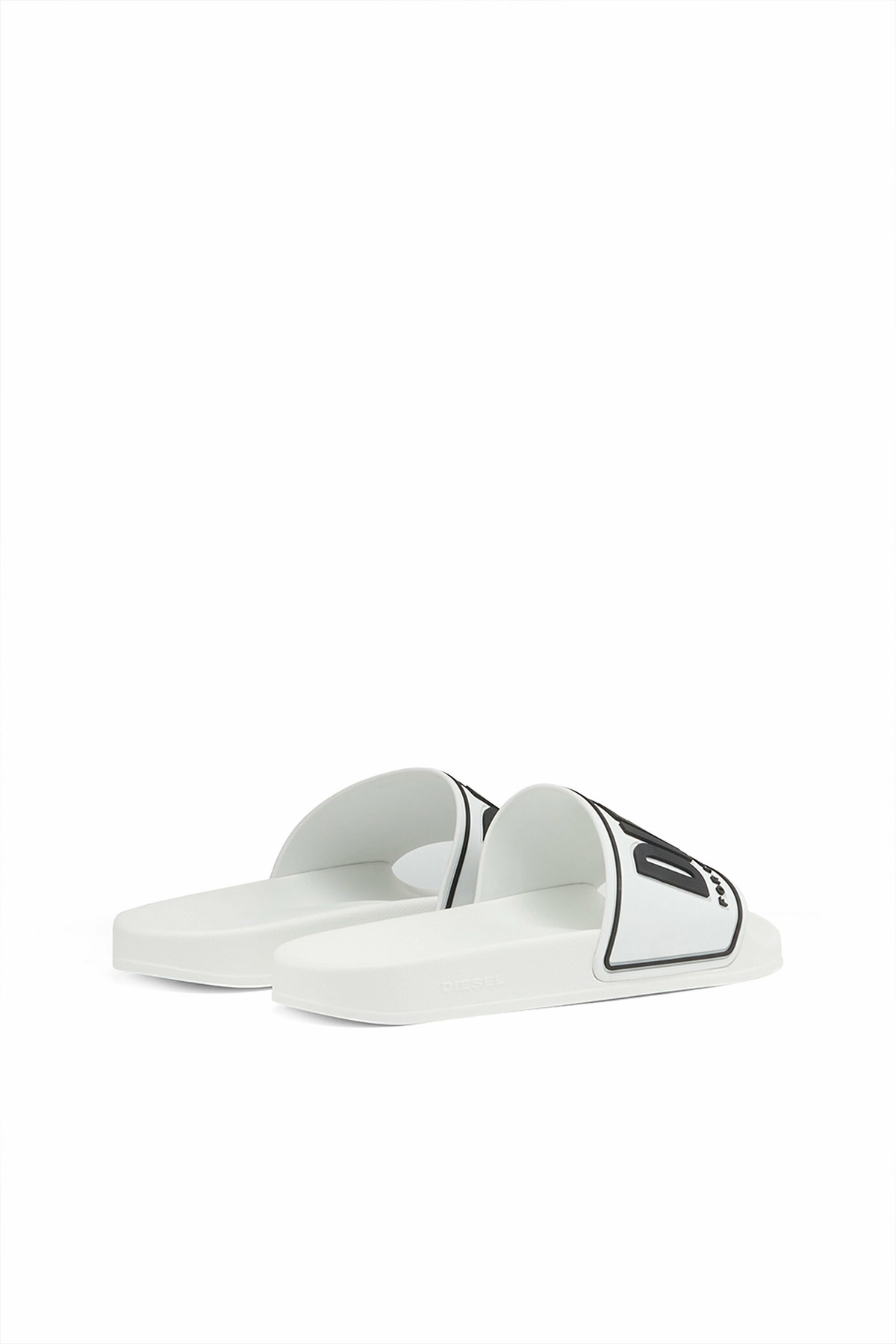 Diesel Sa-Mayemi-Rubber slides with embossed logo - Slides Womens in ...