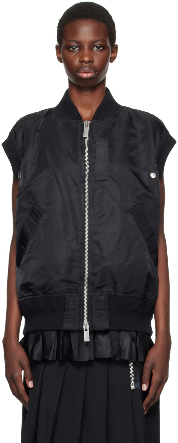sacai Black Layered Vest Sacai