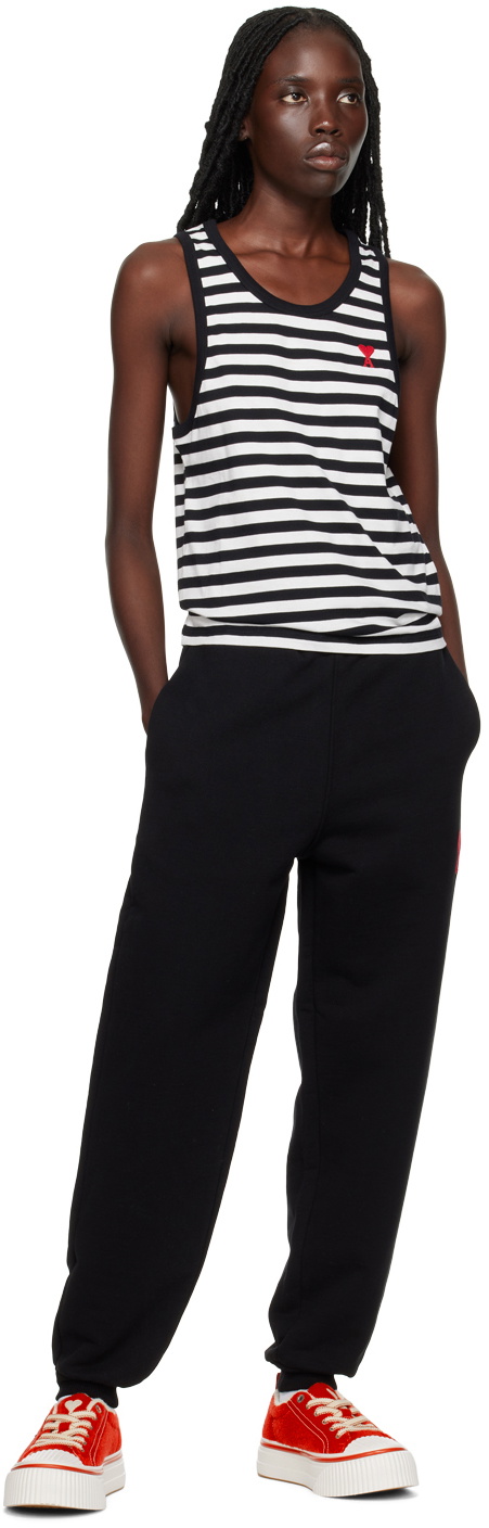 AMI Paris Black & White Ami de Cœur Tank Top AMI