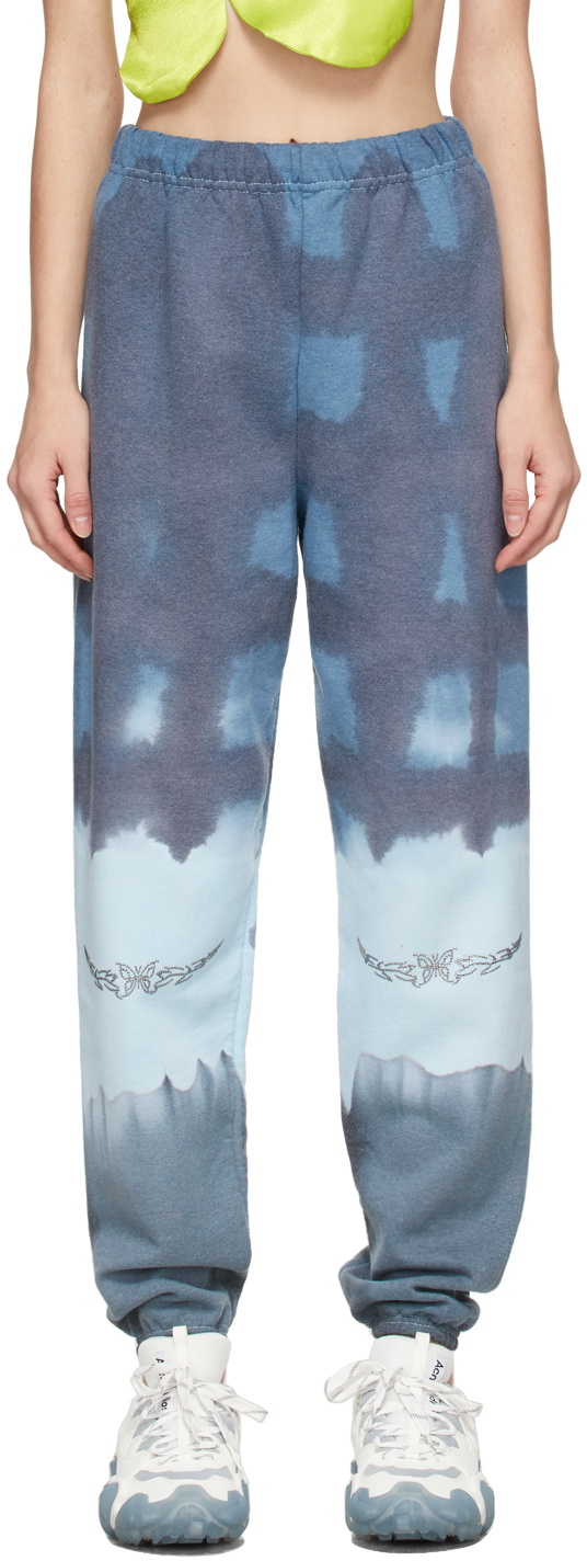 Collina Strada Blue Rhinestone Lounge Pants Collina Strada