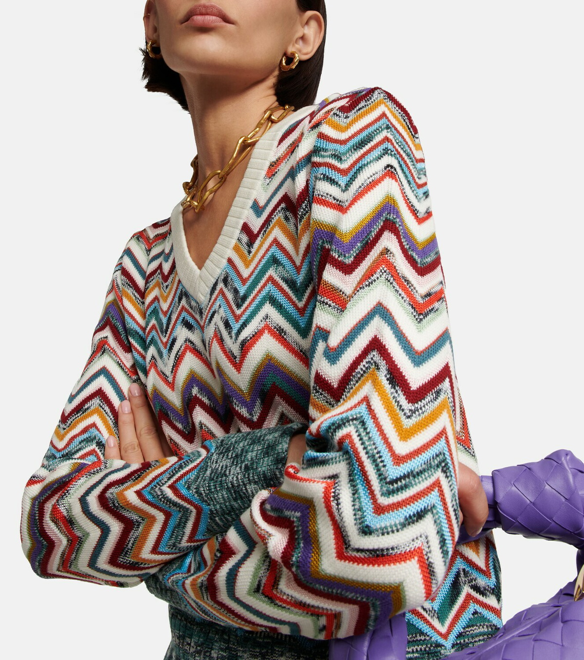 Missoni - Zig-zag knit wool-blend sweater Missoni