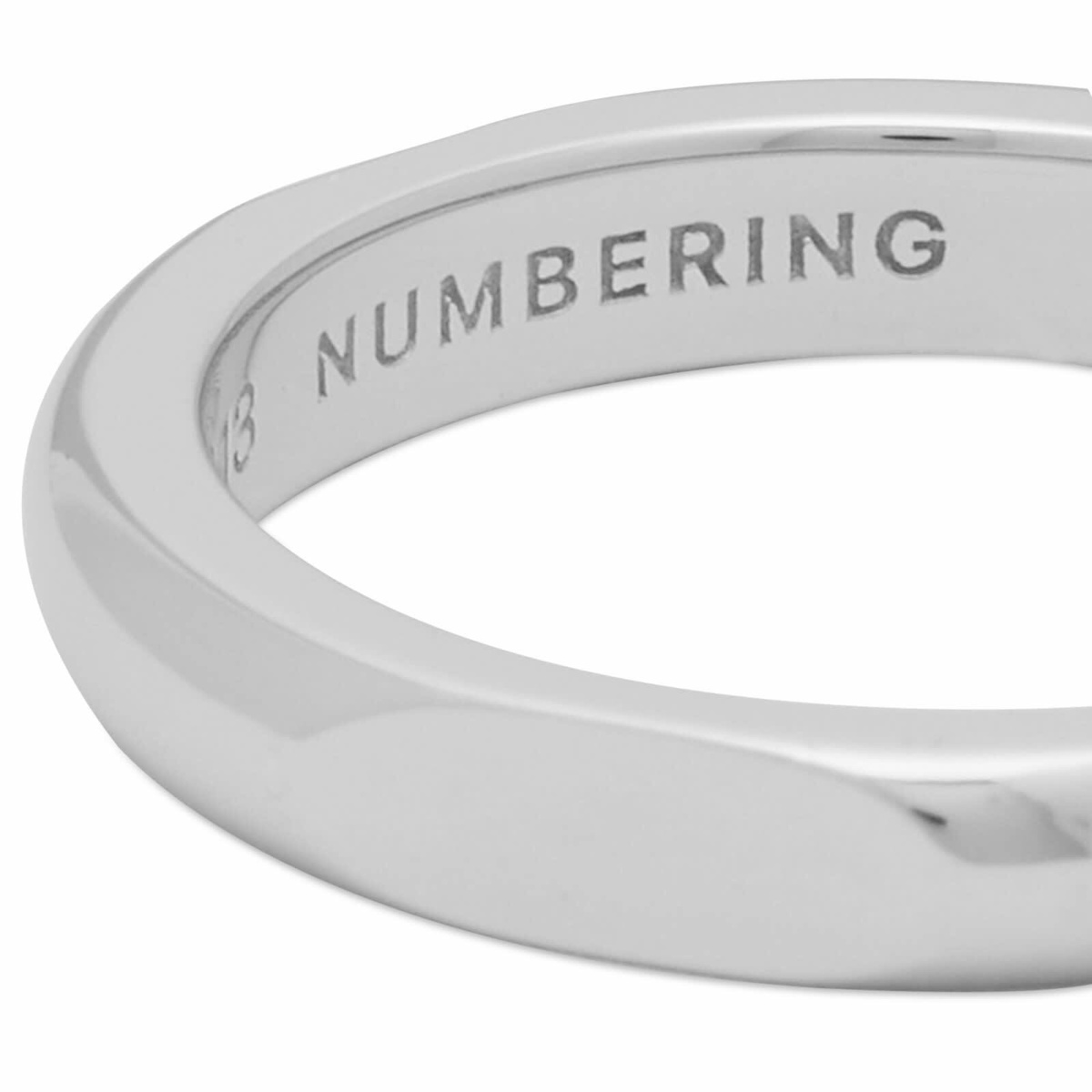 NUMBERING Men's 3 Sided Signet Ring in Silver Numbering