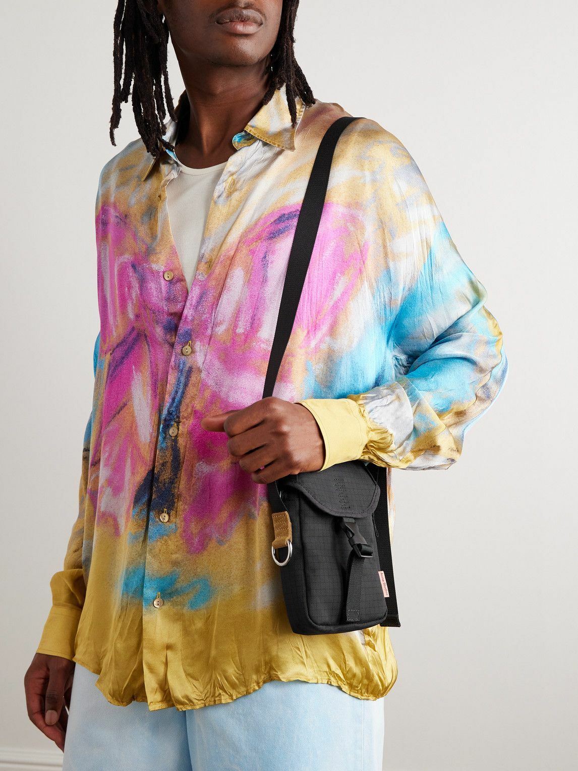 Acne Studios - Adyen Post Suede-Trimmed Ripstop Messenger Bag Acne Studios Acne Studios - Adyen Post Suede-Trimmed Ripstop Messenger Bag Acne Studios