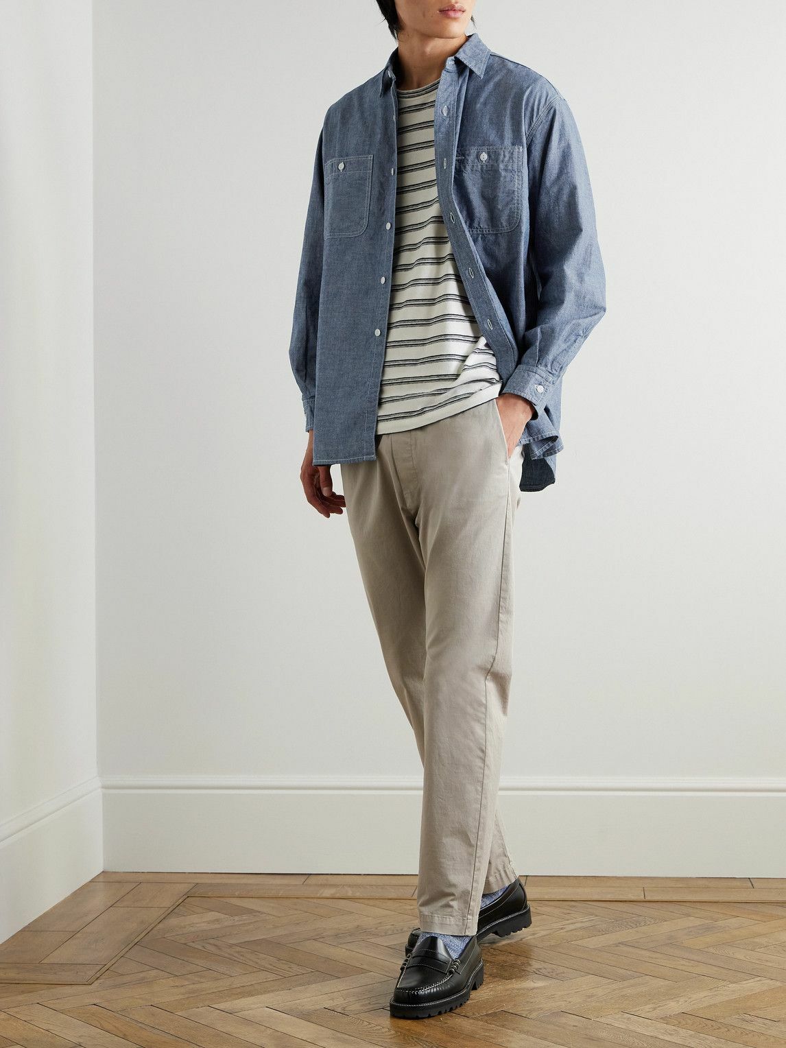 Beams Plus - Cotton-Chambray Shirt - Blue Beams Plus