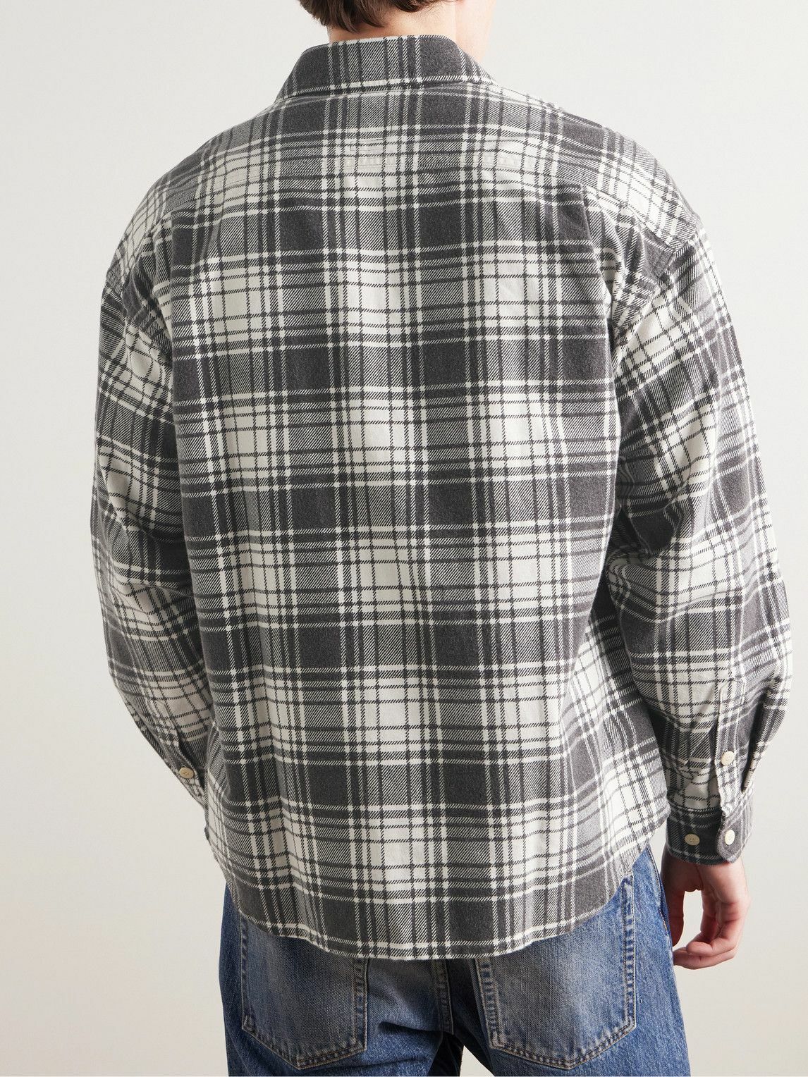 Visvim - Pioneer Checked Brushed Cotton-Flannel Shirt - Gray Visvim