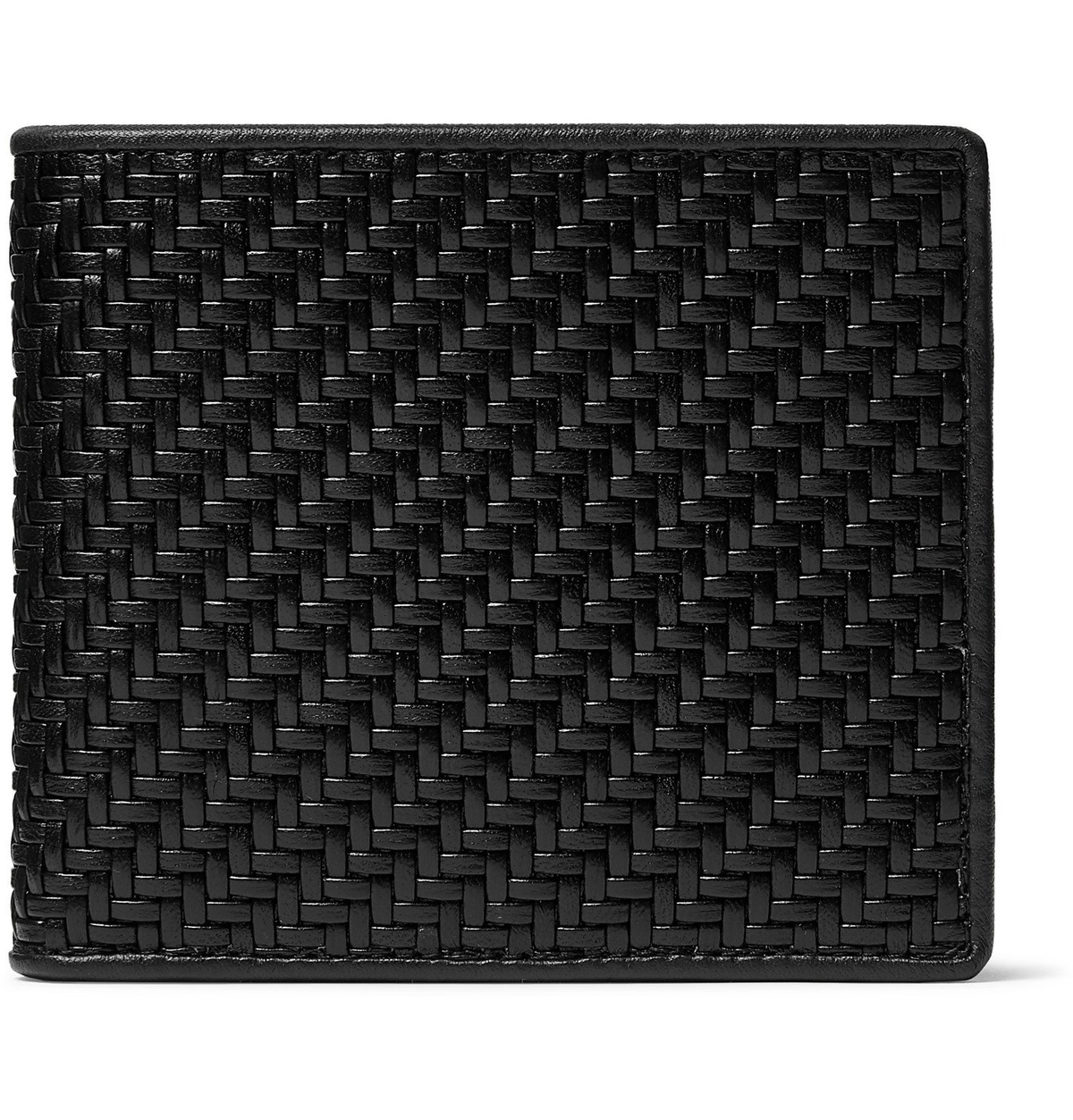 Ermenegildo Zegna - Pelle Tessuta Leather Billfold Wallet - Black ...