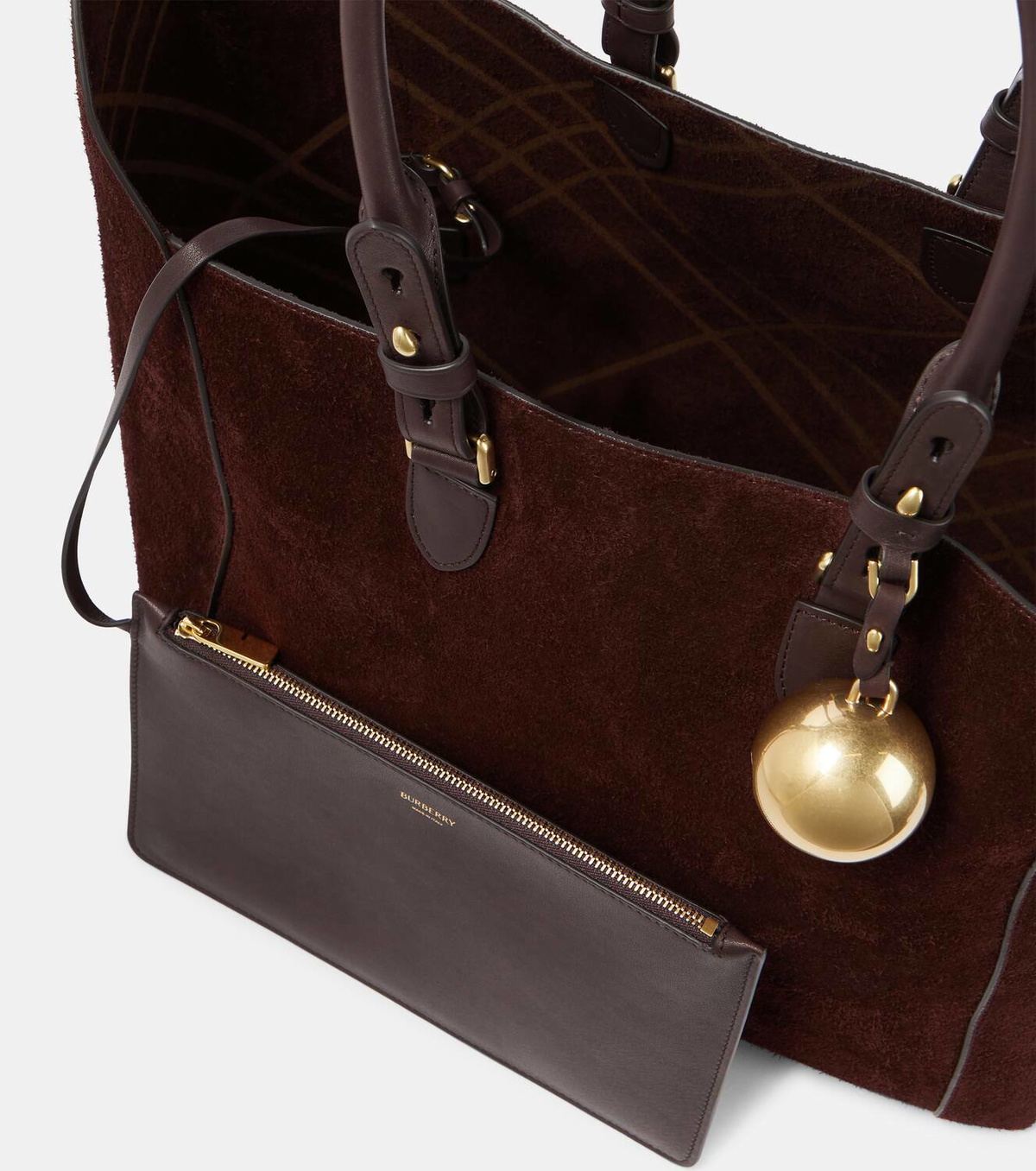 Burberry Shield Medium suede tote bag Burberry