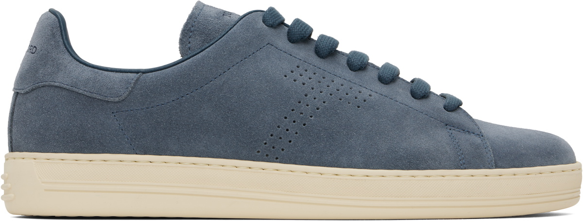 TOM FORD Blue Suede Warwick Sneakers TOM FORD