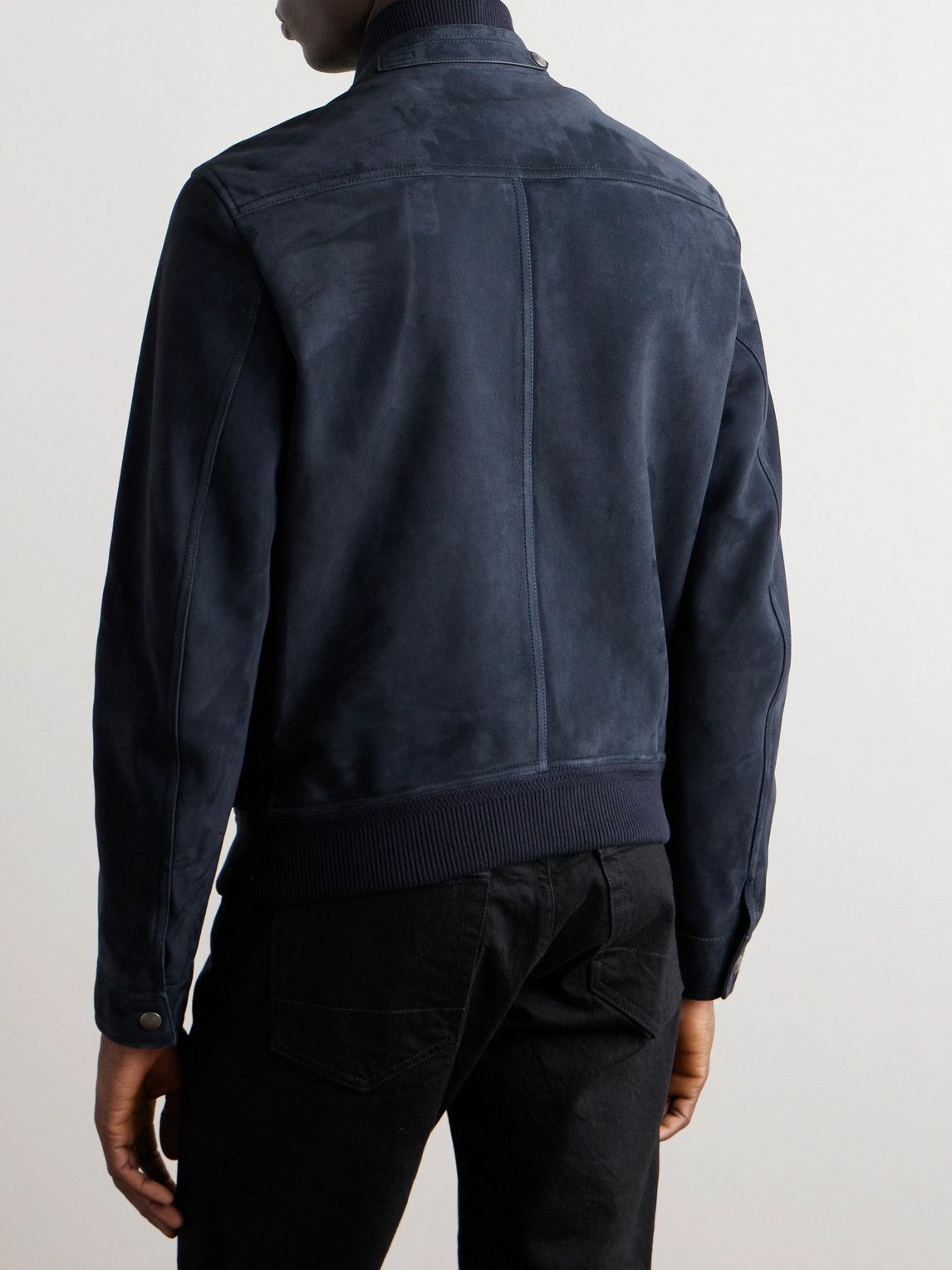 TOM FORD - Suede Blouson Jacket - Blue TOM FORD
