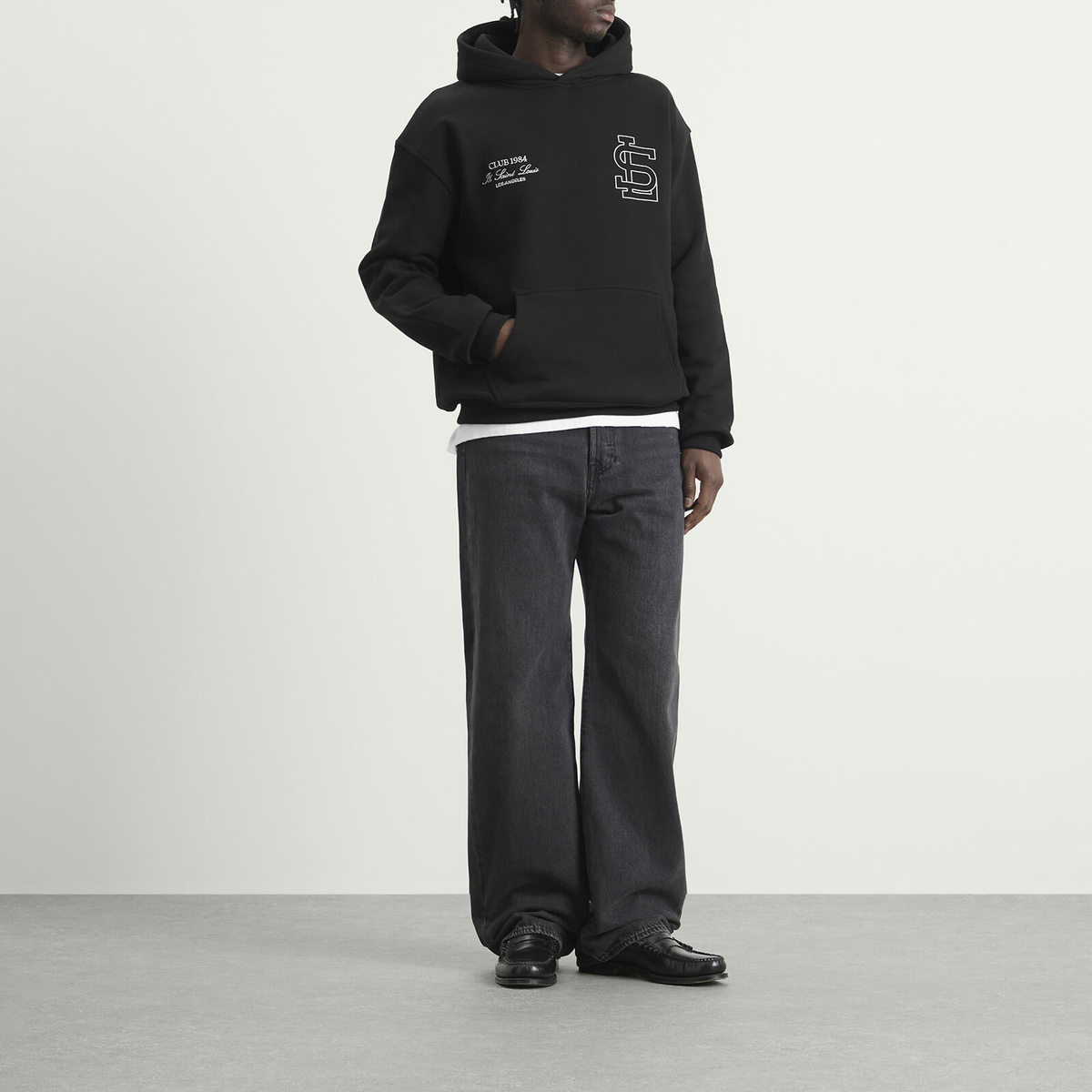 Club 1984 Men's Sl Athletics Hoodie in Black Club 1984
