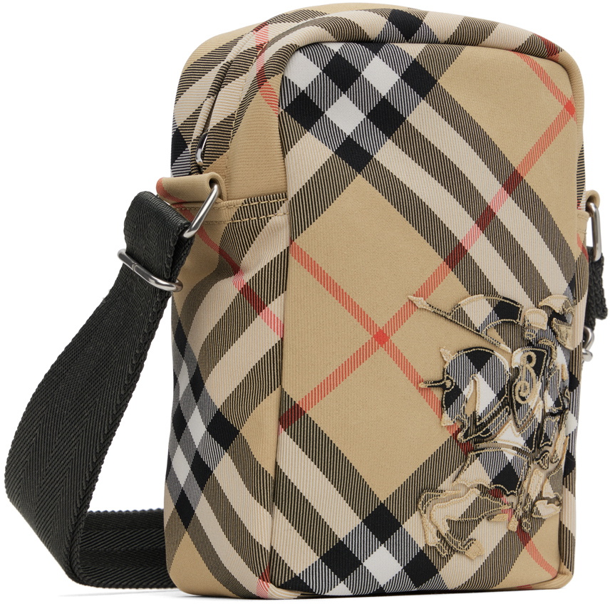 Burberry Tan Check Phone Pouch Burberry