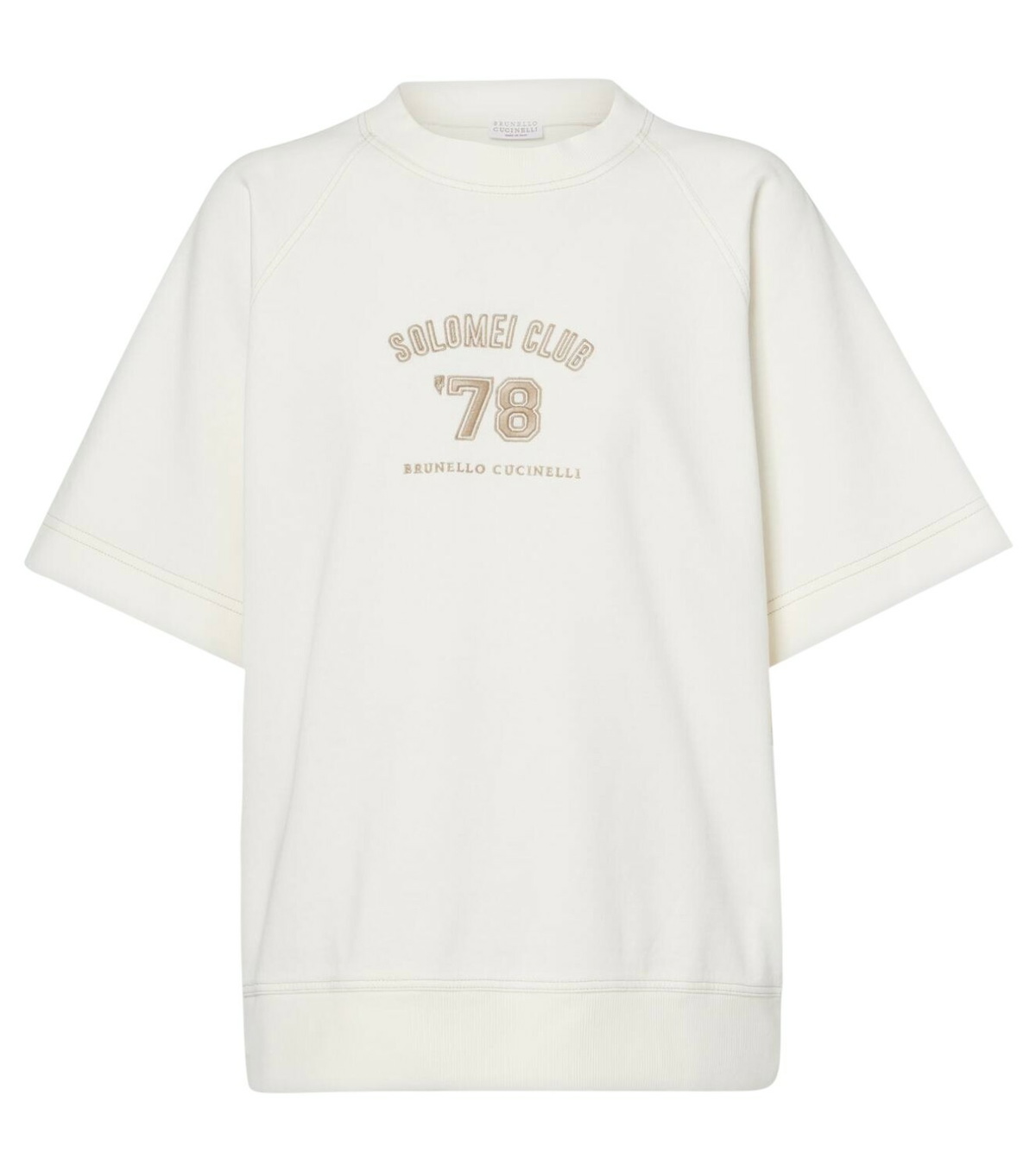 Brunello Cucinelli Logo patch-appliqué cotton jersey T-shirt Brunello ...
