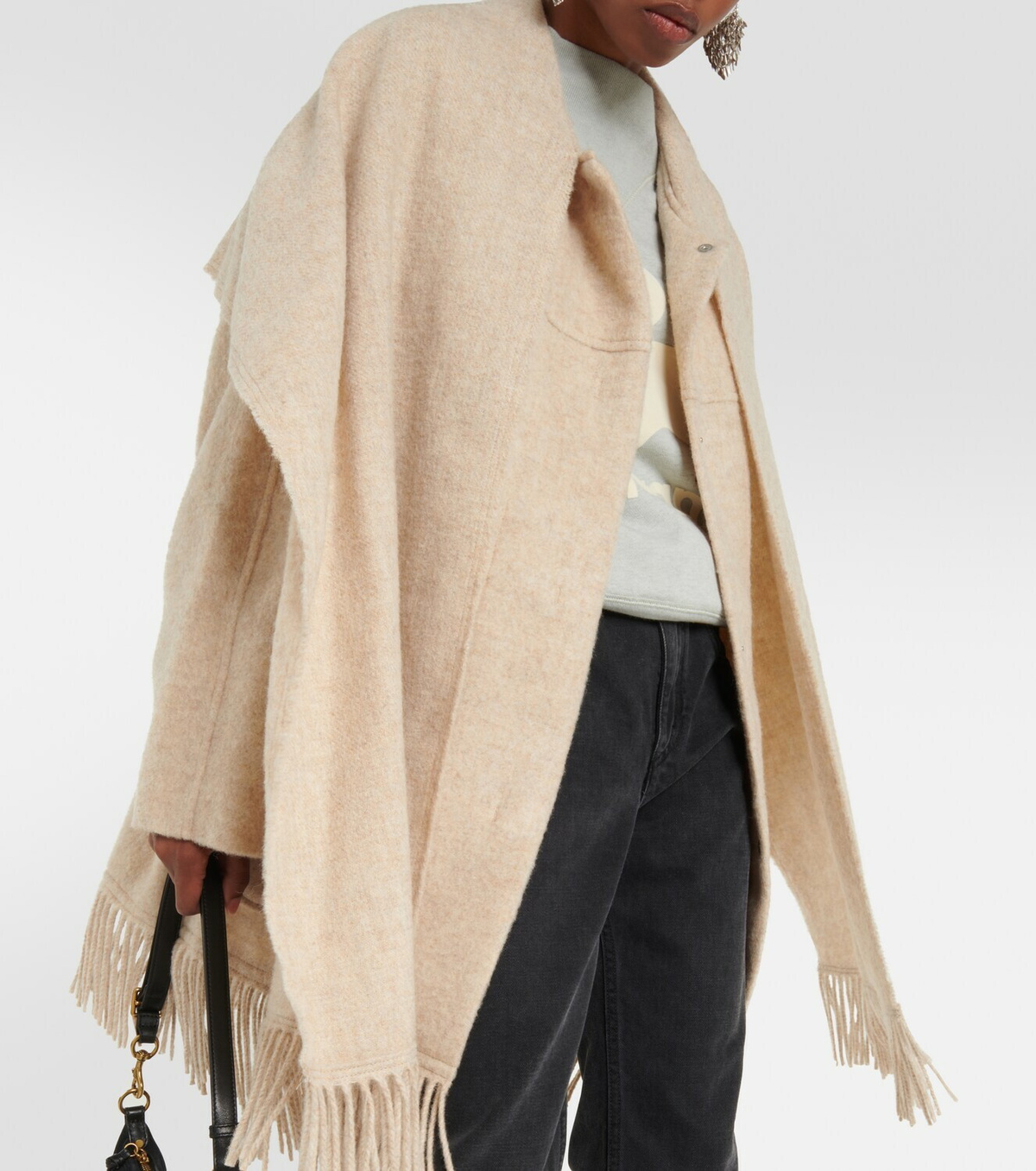 Marant Etoile Faty scarf-detailed wool-blend coat Isabel Marant Etoile