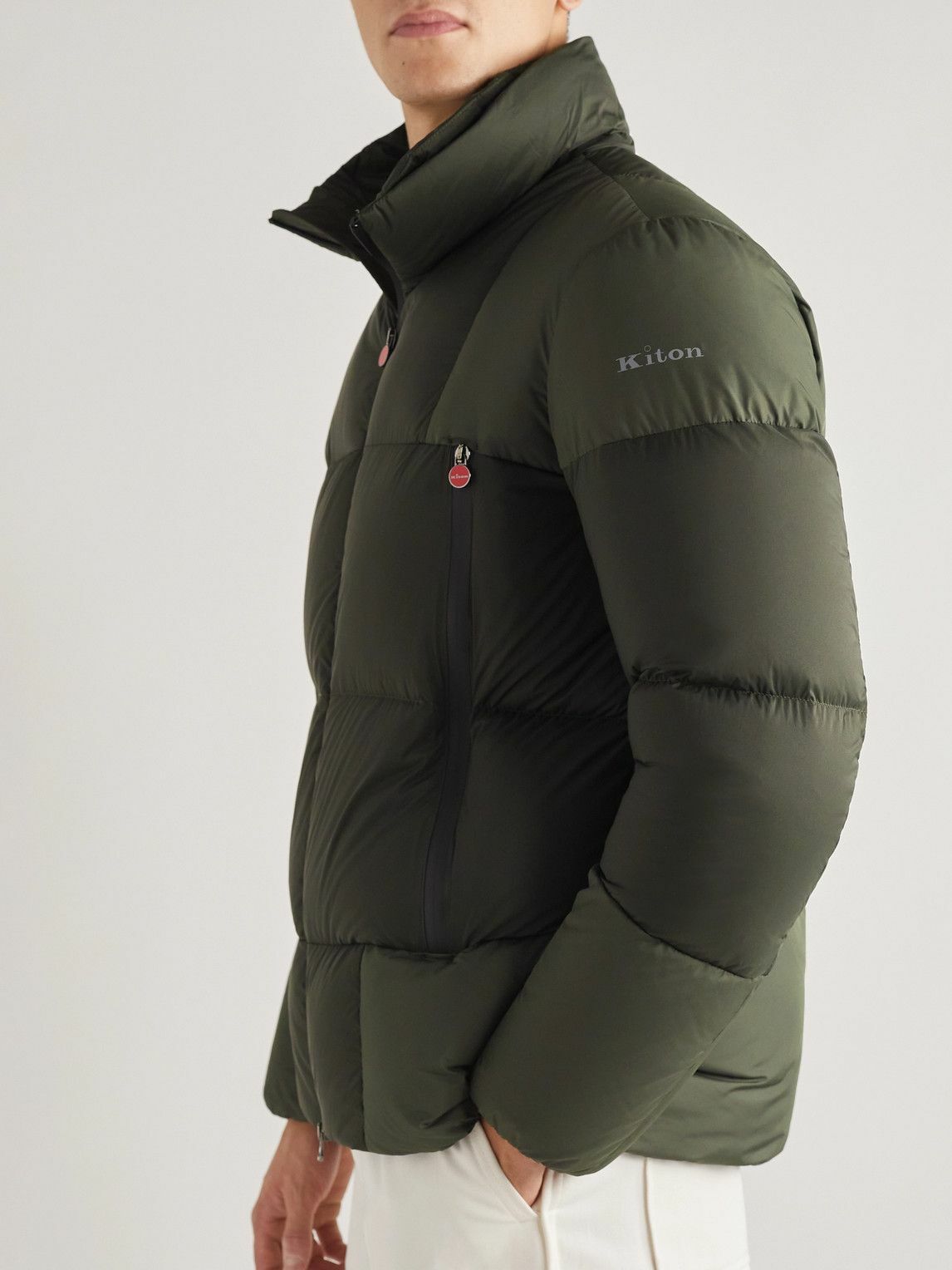Kiton - Quilted Shell Hooded Down Jacket - Green Kiton