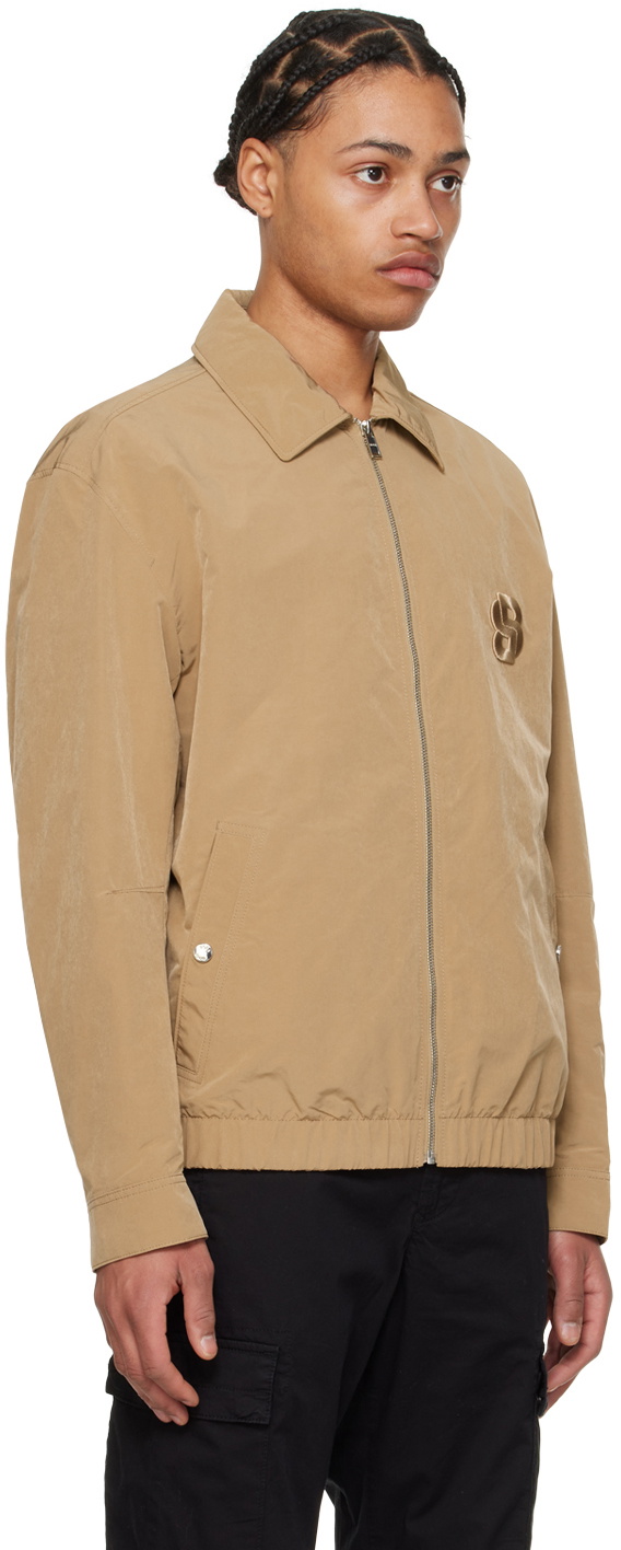 BOSS Tan Double Monogram Jacket BOSS