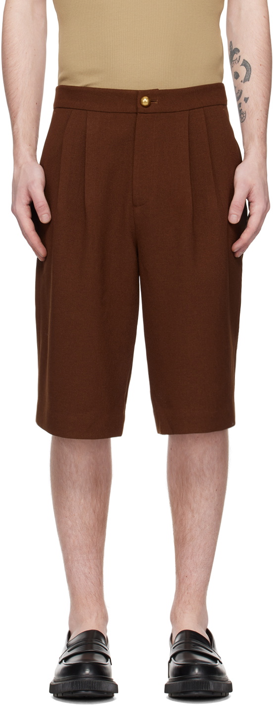 CALVINLUO Brown Four-Pocket Shorts CALVINLUO
