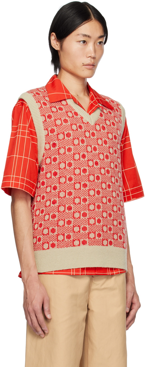 Marni Red Jacquard Vest Marni