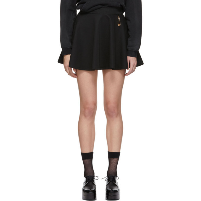 Versus Black Safety Pin Miniskirt Versus