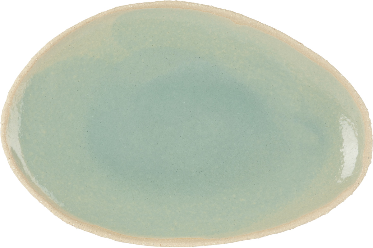 Jars Céramistes Green L Wabi Oval Plate Jars Céramistes
