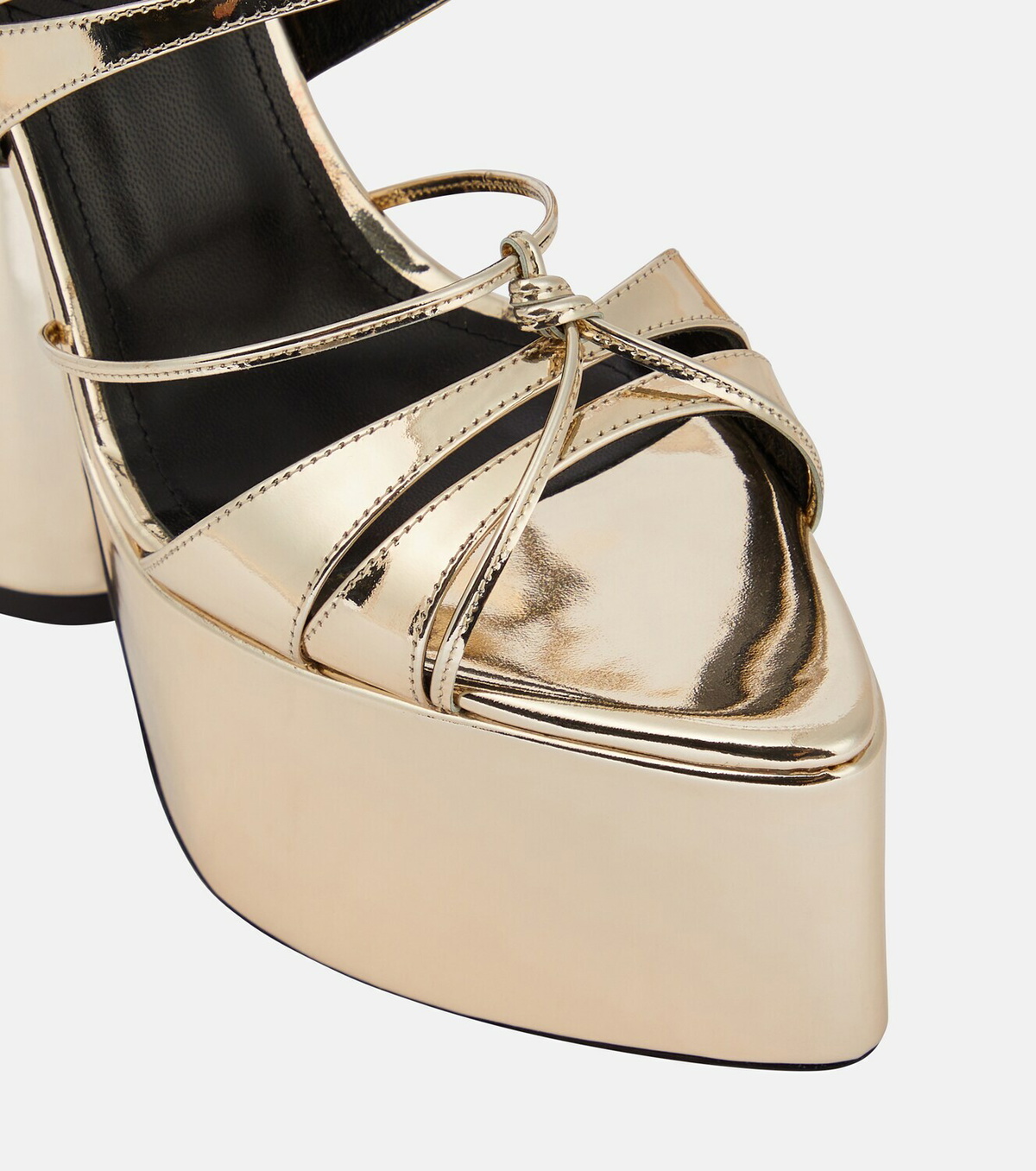 D'Accori Belle metallic leather platform sandals D'Accori
