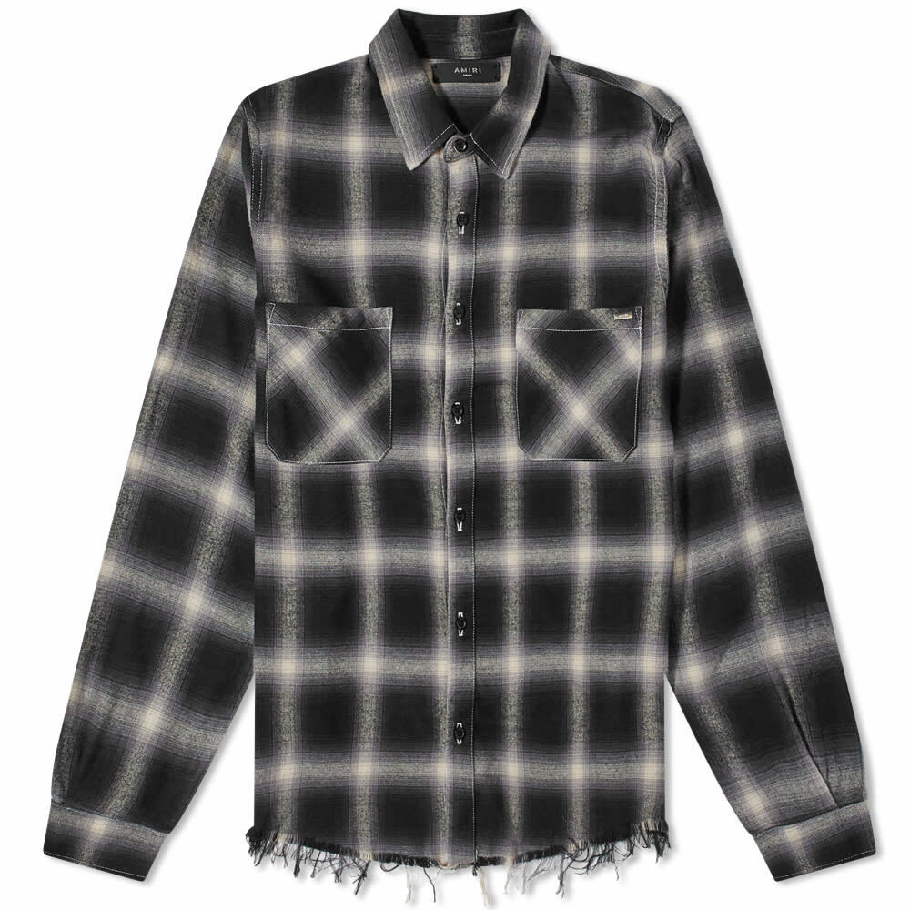 AMIRI Men's Core Shadow Plaid Shirt in Black Amiri