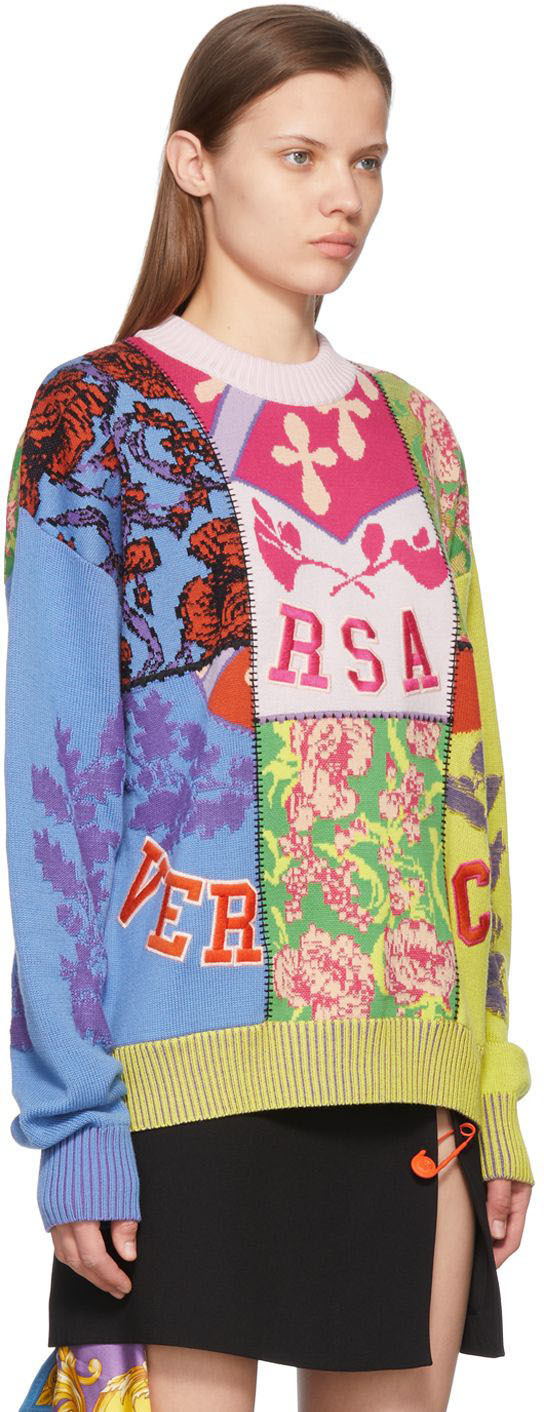 Versace Multicolor Wool Sweater Versace