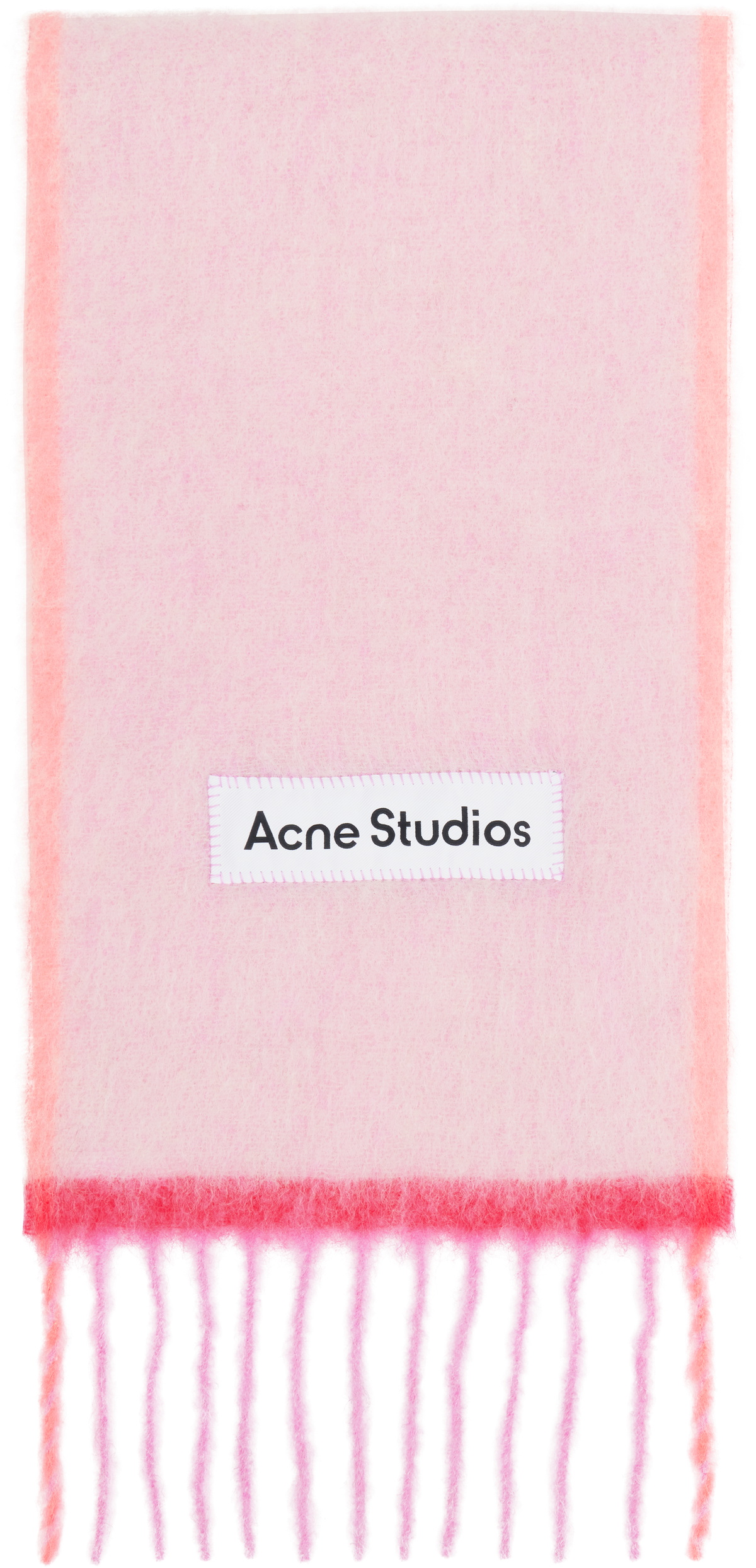 Acne Studios Pink Narrow Wool Mohair Scarf Acne Studios