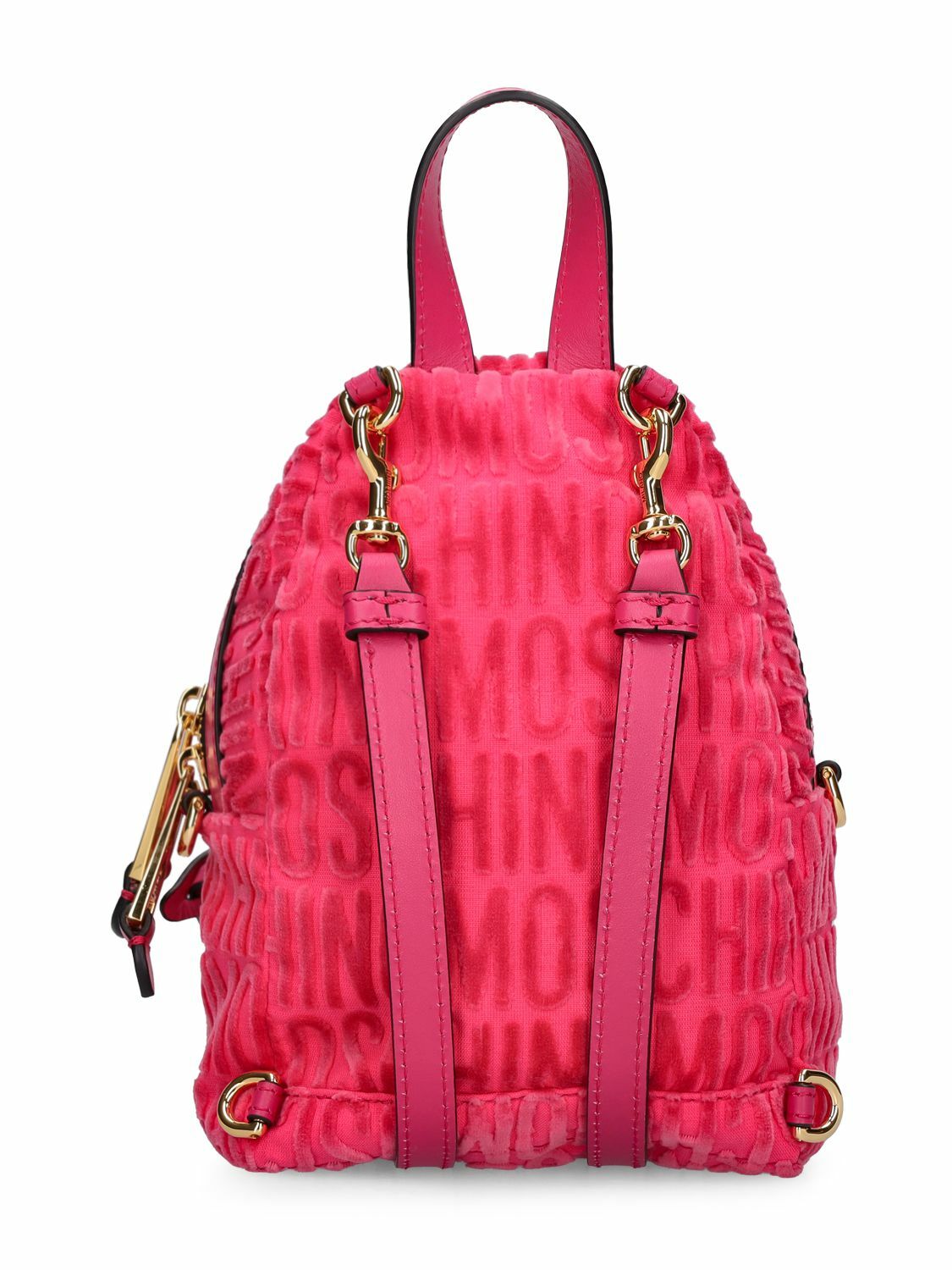 MOSCHINO - Velvet Logo Jacquard Backpack Moschino