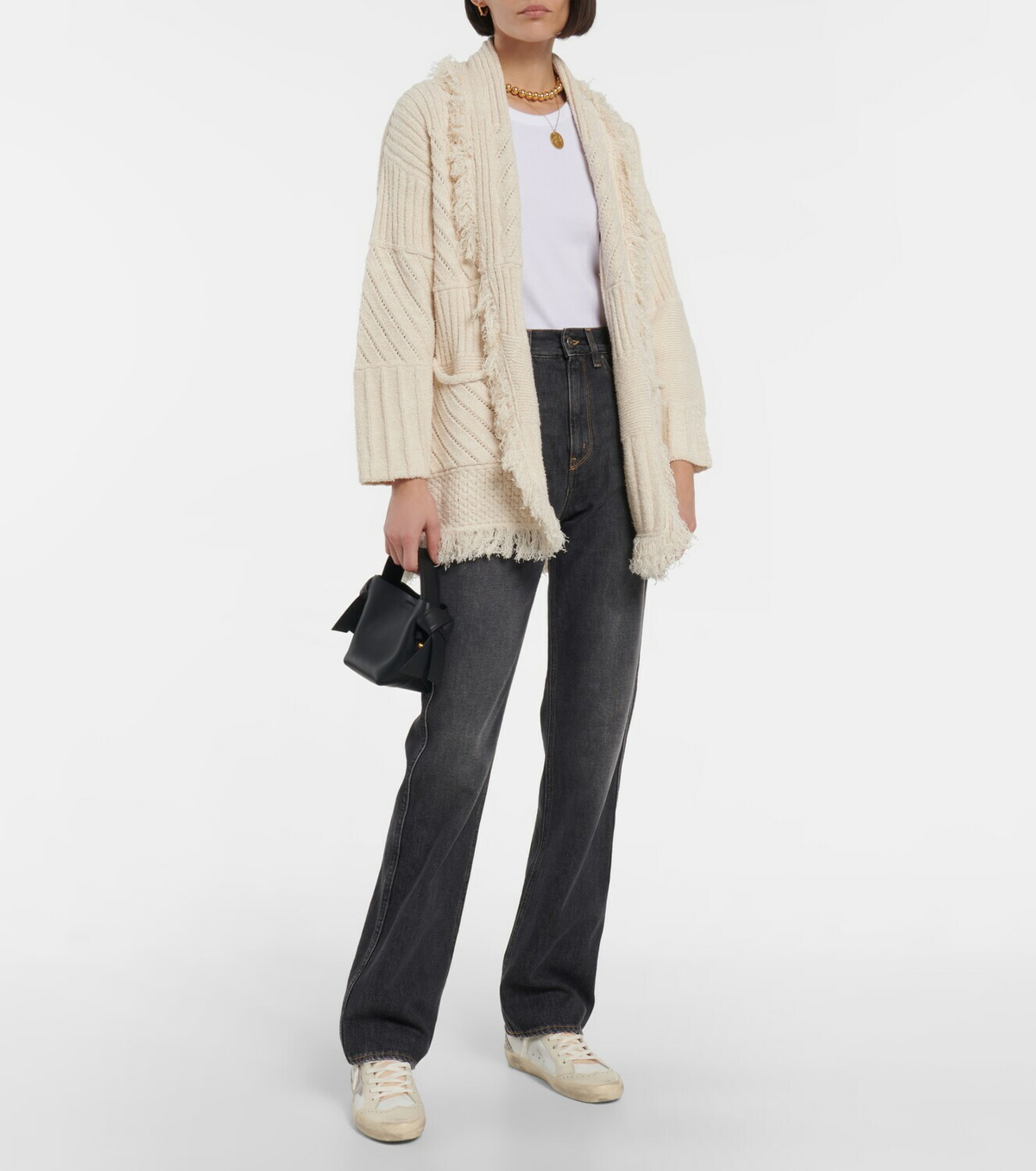 Golden Goose - Embellished jacquard knit cardigan Golden Goose Deluxe Brand