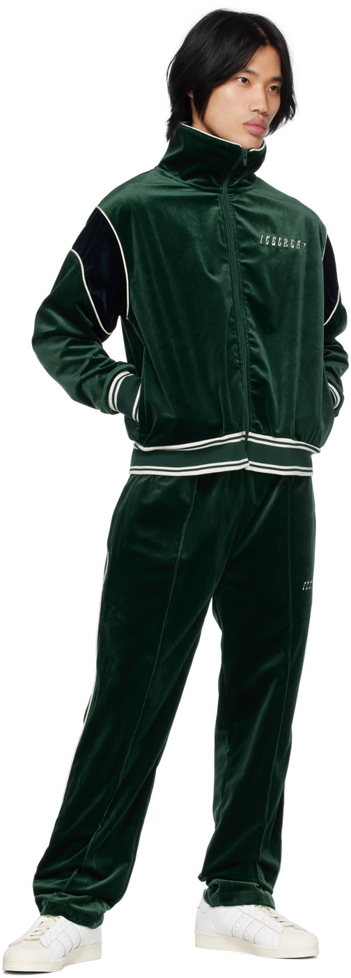 ICECREAM Green Piping Track Pants ICECREAM