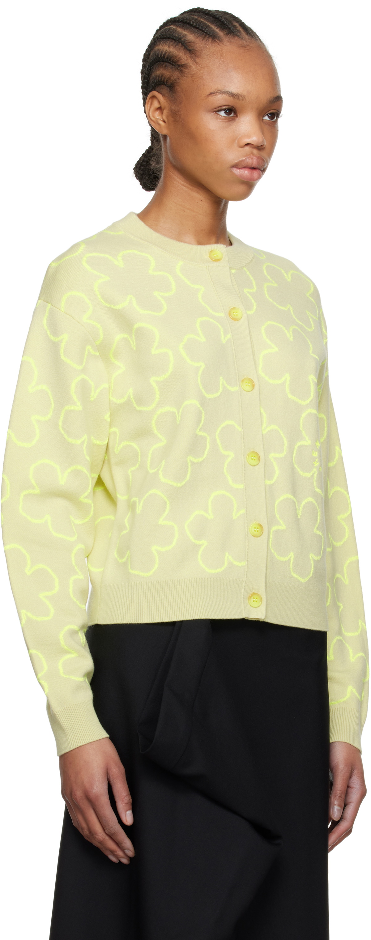 Kenzo Green Kenzo Paris 'Hana Dots' Embroidered Cardigan Kenzo
