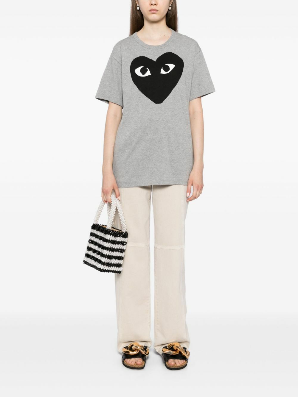 COMME DES GARCONS PLAY - Logo Cotton T-shirt Comme des Garcons Play