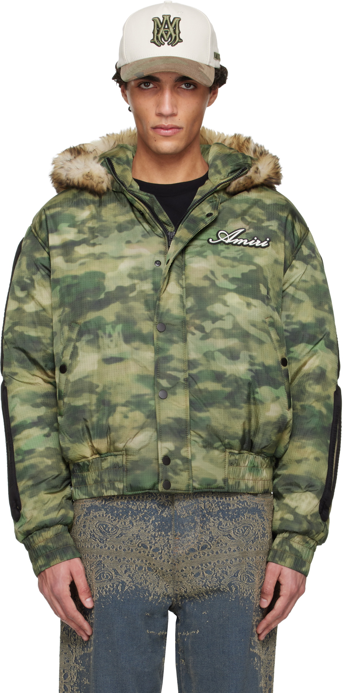 AMIRI Green Bones Camo Hooded Jacket Amiri