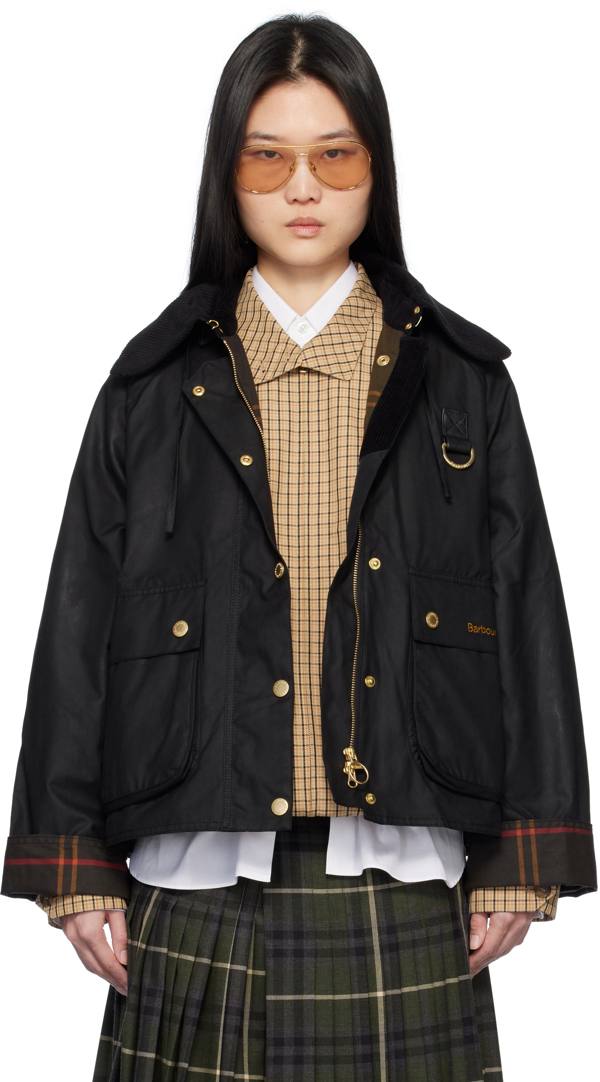 Barbour Black Reighton Spey Waxed Jacket Barbour