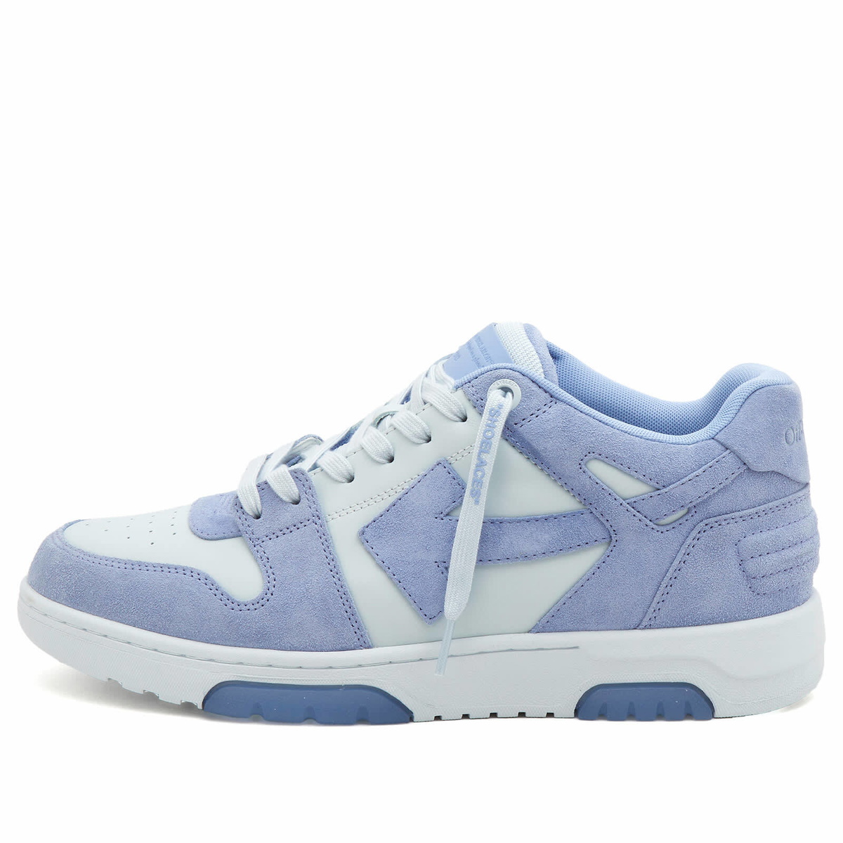 Off-White Men's Out Of Office Suede Sneaker in Dusty Blue/Ice Off-White