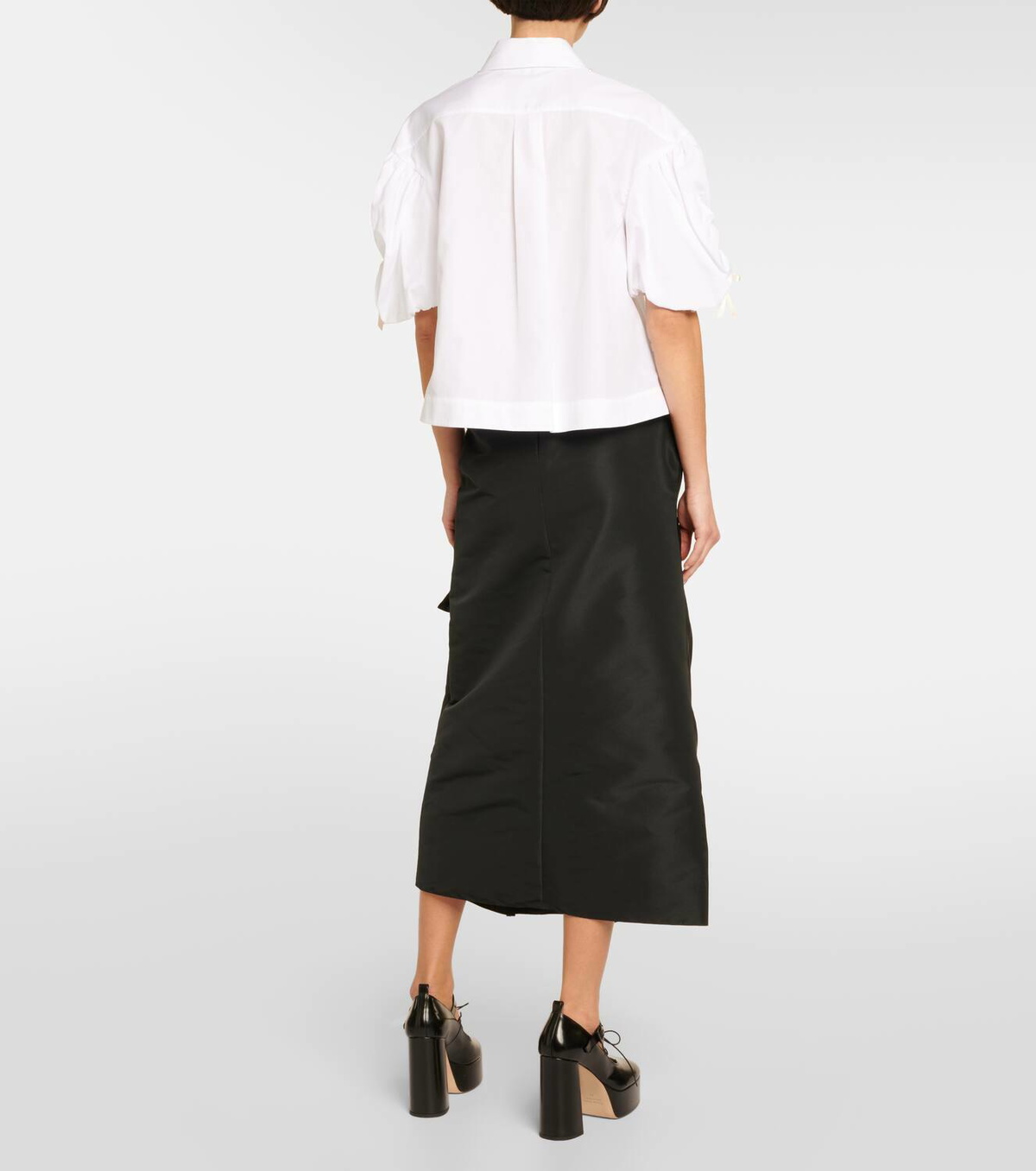 Simone Rocha Embellished cotton poplin shirt Simone Rocha