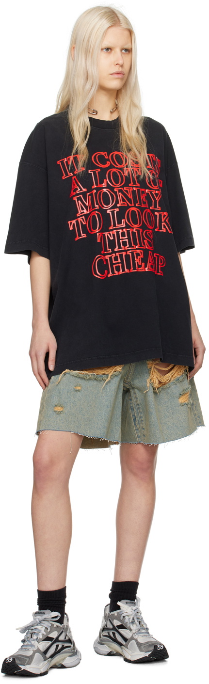 VETEMENTS Black Very Expensive T-Shirt Vetements