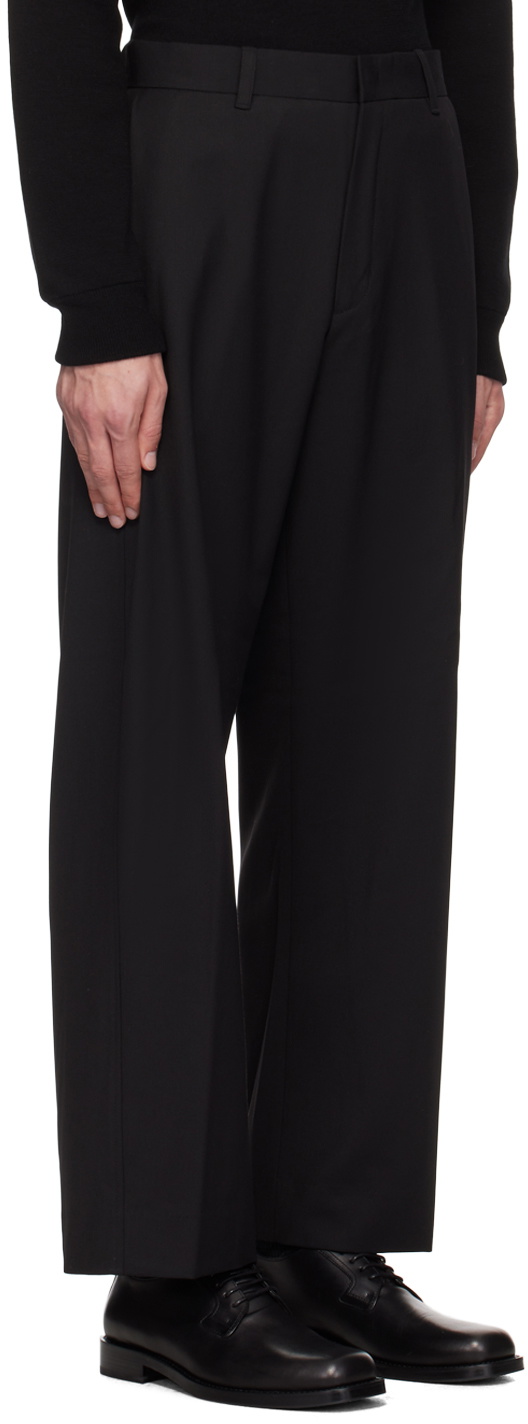 Solid Homme Black Pleated Trousers Solid Homme