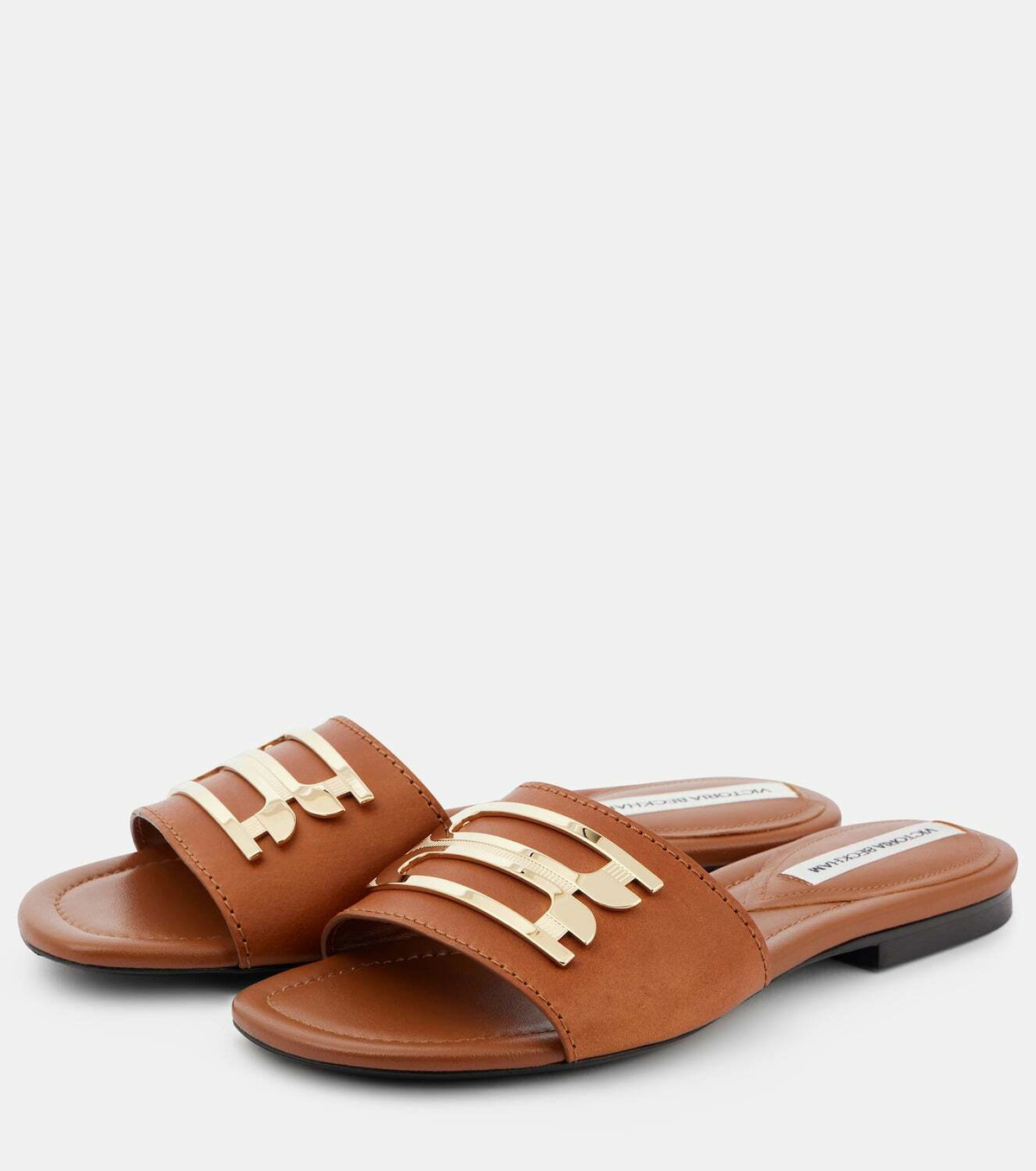 Victoria Beckham B Buckle leather slides Victoria Beckham