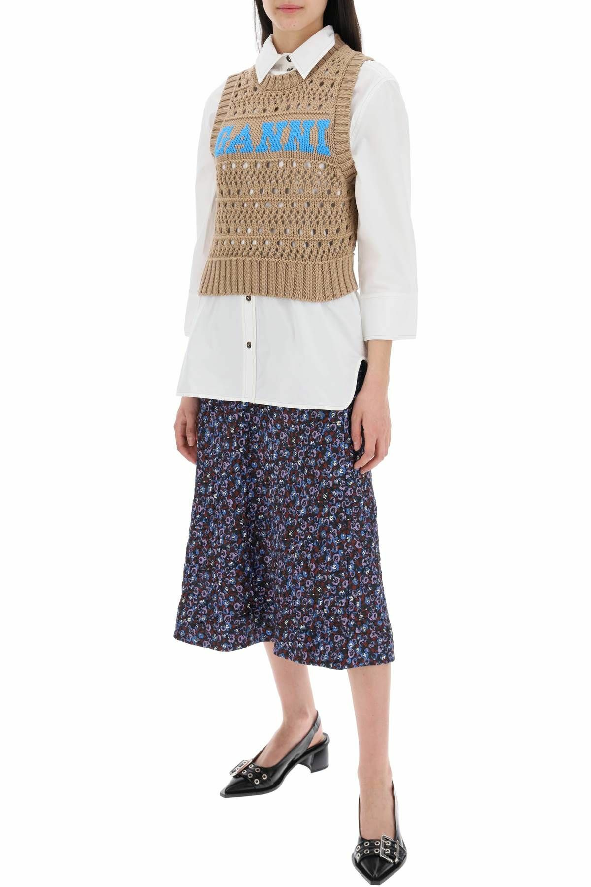 GANNI "oversized poplin White GANNI