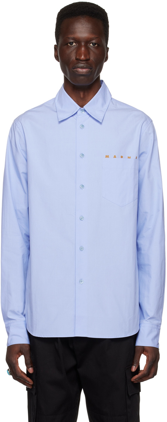 Marni Blue Patch Pocket Shirt Marni