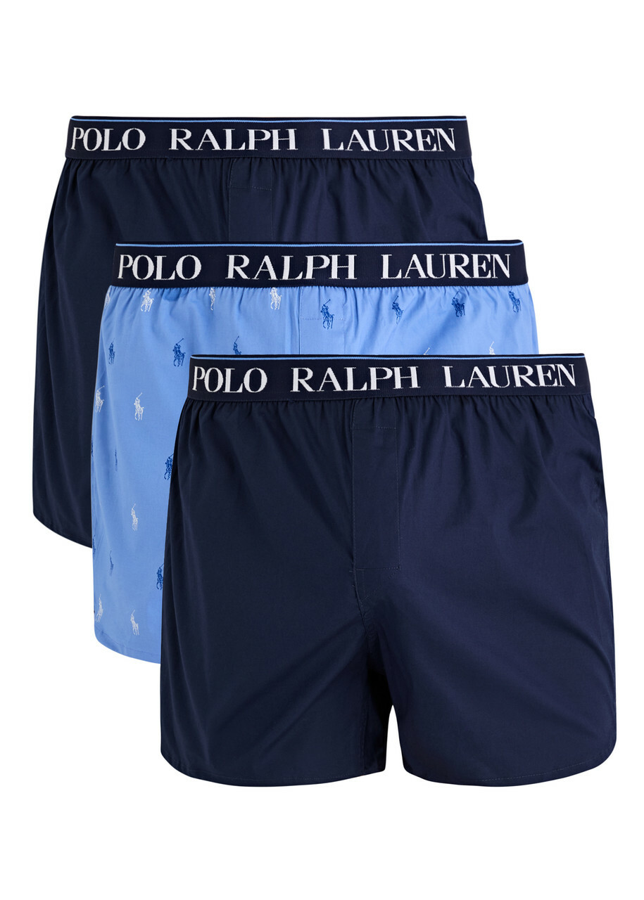 Polo Ralph Lauren Logo Stretch-cotton Boxer Shorts set of Three Blue ...